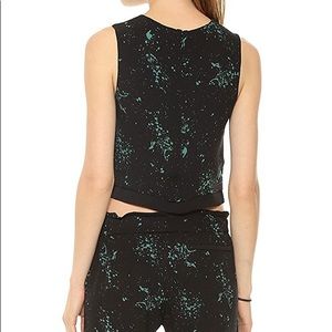 A.L.C. | Tops | Alc Silk Splatter Print Crop Top | Poshmark